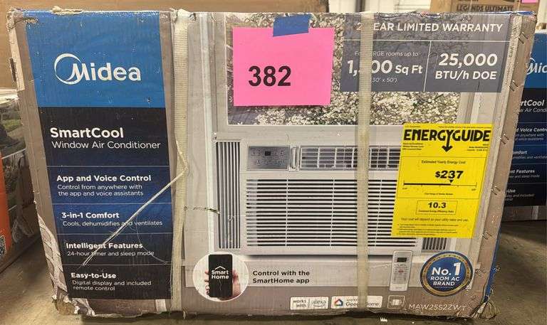 MIDEA WINDOW AIR CONDITIONER IN BOX - Earl's Auction Company
