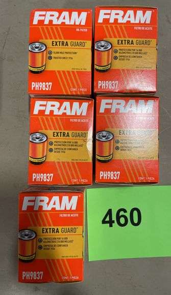 (5) FRAM EXTRA GUARD OIL FILTERS IN BOXES - Earl's Auction Company
