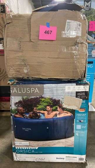 AS IS - (2) SALUSPA CORSICA HOT TUBS IN BOXES - Earl's Auction Company