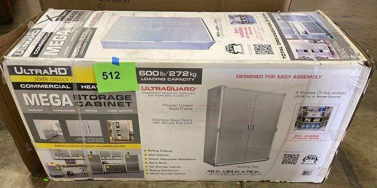 SEVILLE CLASSICS MEGA STORAGE CABINET IN BOX - Earl's Auction Company