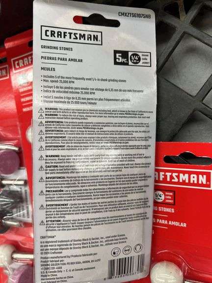 (20) CRAFTSMAN 5PC GRINDING STONE SETS - Earl's Auction Company