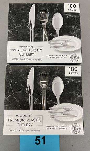 (2) BOXES OF PREMIUM PLASTIC CUTLERY - Earl's Auction Company