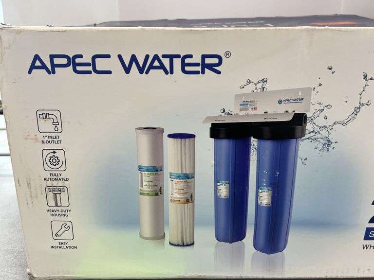 APEC WATER 2 IN 1 SEDIMENT & CARBON WHOLE HOUSE FILTER SYSTEM IN BOX ...