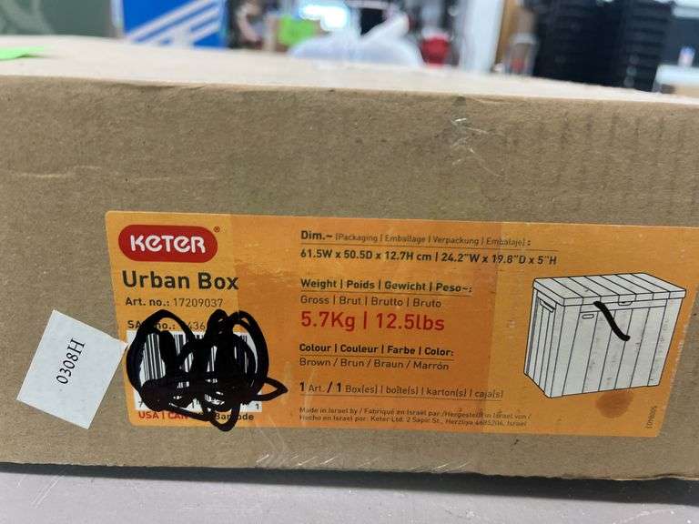 KETER URBAN BOX IN BOX - BROWN - Earl's Auction Company