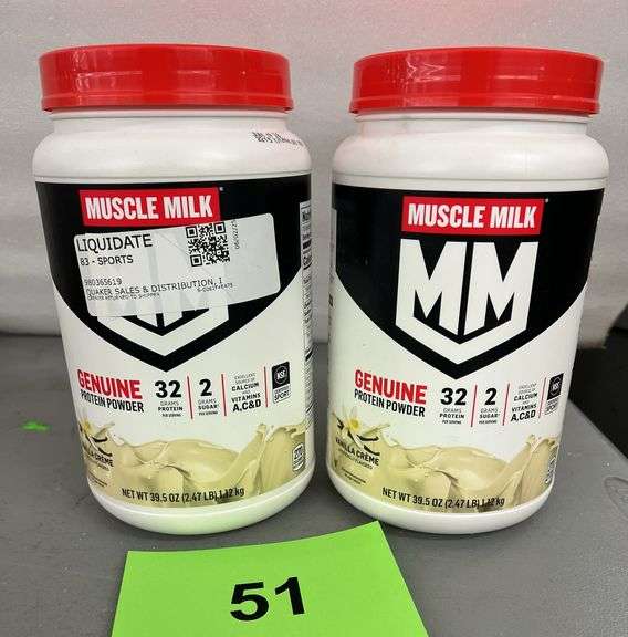 (2) PACKS OF MUSCLE MILK PROTEIN POWDER - Earl's Auction Company