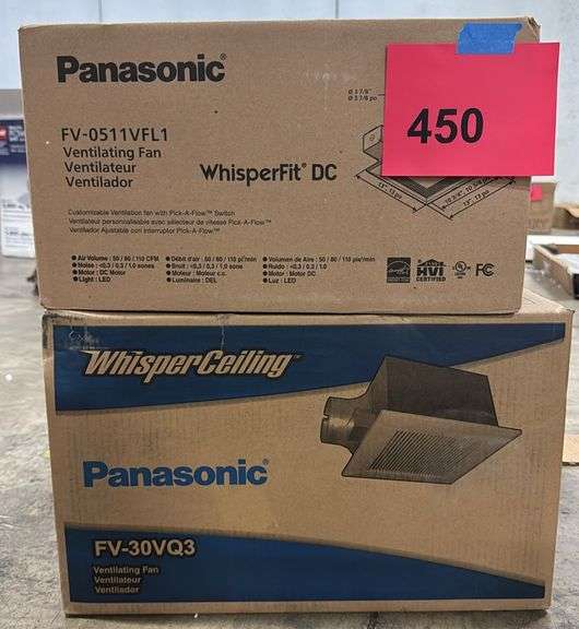 (2) PANSONIC VENTILATING FANS IN BOX - Earl's Auction Company