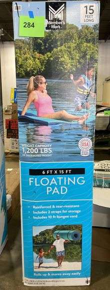 6FTx15FT FLOATING PAD IN BOX - BLUE/ TEAL - Earl's Auction Company