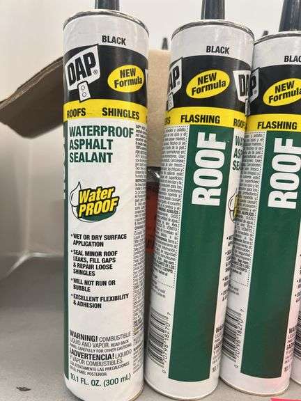 (22) BOTTLES OF DAP WATERPROOF ASPHALT SEALANT - Earl's Auction Company