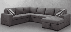 ABBYSON LIVING JAMESON 4PC FABRIC SECTIONAL IN BOX - GREY - Earl's ...
