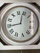 LITTON LANE METAL WALL CLOCK - WHITE - Earl's Auction Company