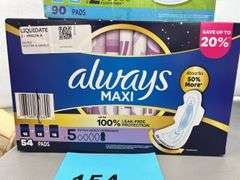 (3) BOXES OF ALWAYS PADS - Earl's Auction Company