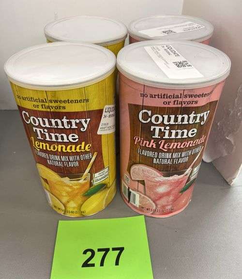 (4) CANS OF COUNTRY TIME LEMONADE - Earl's Auction Company