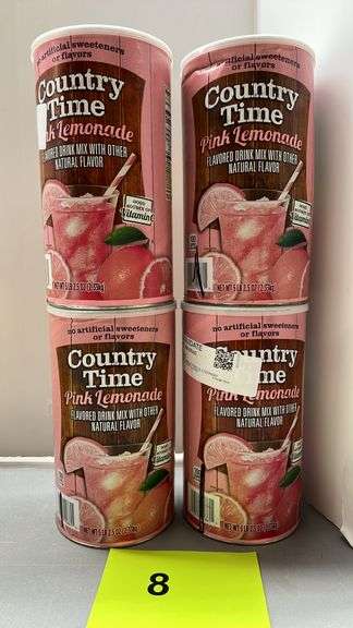 (4) CANS OF COUNTRY TIME PINK LEMONADE - Earl's Auction Company