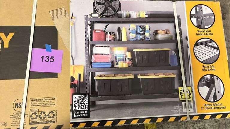 HEAVY DUTY 4 SHELF STORAGE RACK IN BOX - Earl's Auction Company