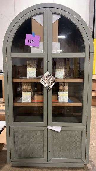 ENZO COLLECTION CABINET - GREEN - Earl's Auction Company