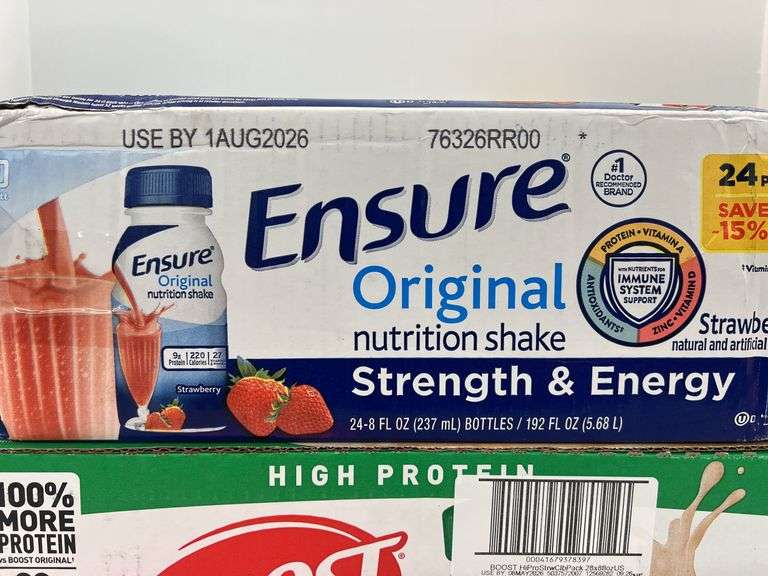 (2) BOXES OF NUTRITION SHAKES - ENSURE & BOOST - Earl's Auction Company