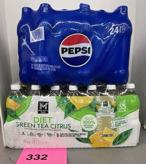 (2) PACKS OF DRINKS - PEPSI & GREEN TEA - Earl's Auction Company