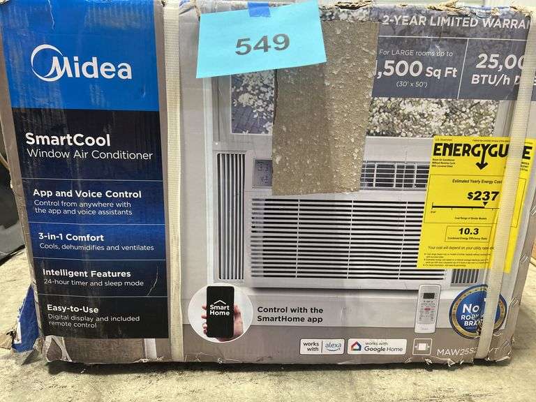 MIDEA SMARTCOOL WINDOW AIR CONDITIONER IN BOX - Earl's Auction Company