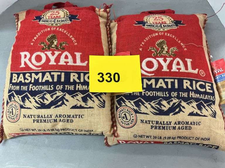(2) 20LB BAGS OF BASMATI RICE - Earl's Auction Company