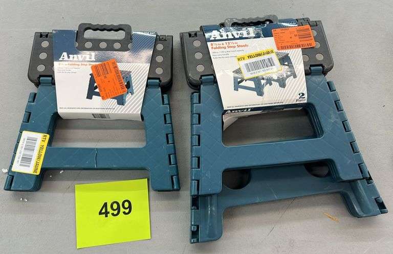 (3) ANVIL FOLDING STEP STOOLS - Earl's Auction Company