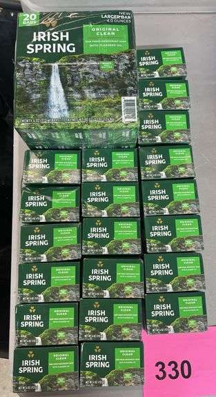 PACK OF IRISH SPRING SOAP & (20) BARS - Earl's Auction Company