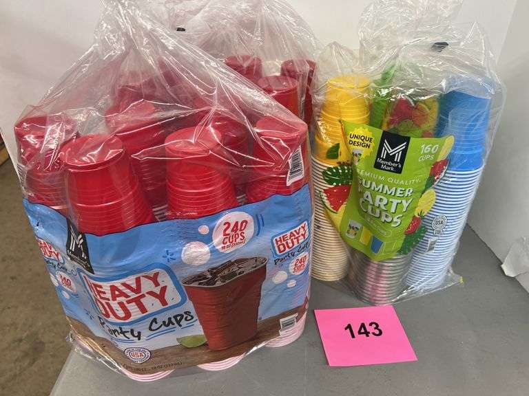 (3) PACKS OF PLASTIC CUPS - Earl's Auction Company