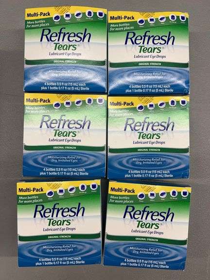 (6) BOXES OF REFRESH TEARS EYE DROPS - Earl's Auction Company