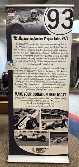 IMS MUSEUM POP UP BANNER W/ BAG - Earl's Auction Company
