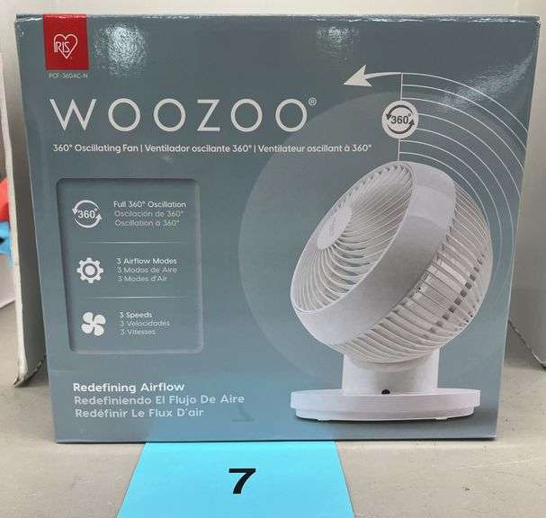 WOOZOO 360 DEGREE OSCILLATING FAN IN BOX - Earl's Auction Company