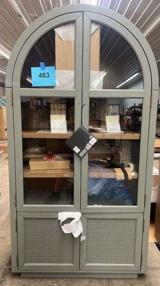 ENZO COLLECTION CABINET - GREEN - Earl's Auction Company