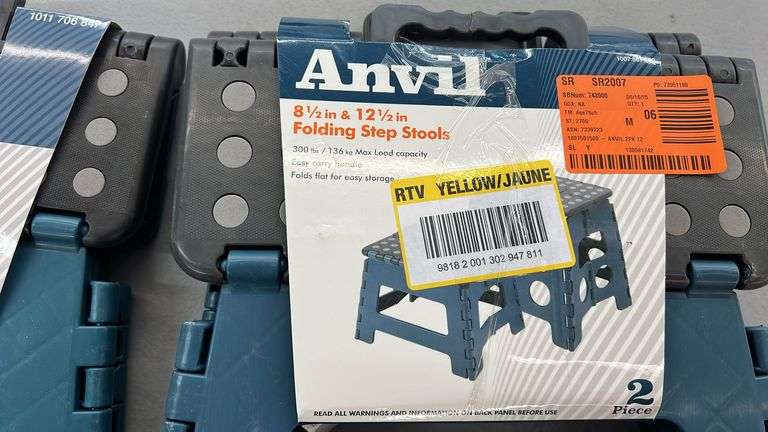 (3) ANVIL FOLDING STEP STOOLS - Earl's Auction Company