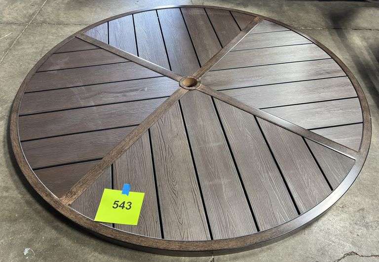 ALL WEATHER PATIO ROUND TABLE TOP - BROWN - Earl's Auction Company