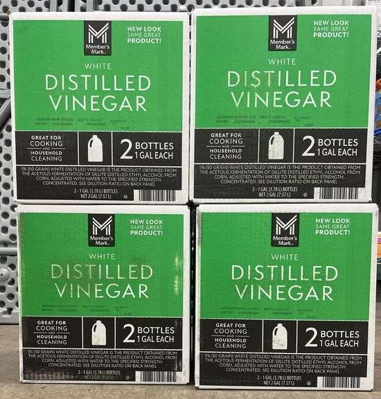 (4) BOXES OF WHITE DISTILLED VINEGAR - Earl's Auction Company