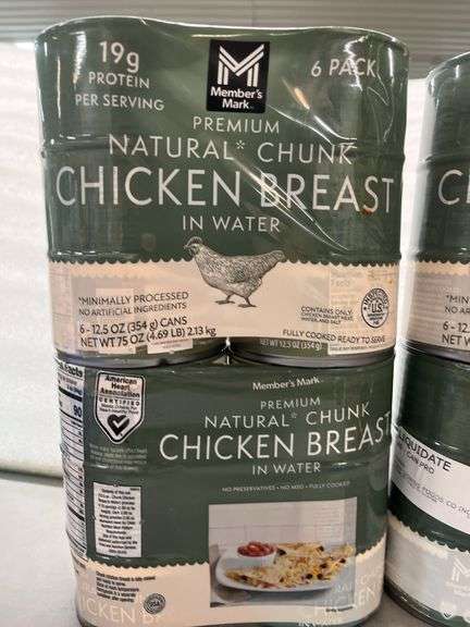 (4) PACKS OF CHICKEN BREAST (6 CANS PER PACK) - Earl's Auction Company