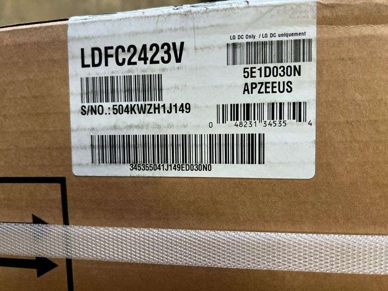 NEW LG DISHWASHER IN BOX MODEL LDFC2423V - Earl's Auction Company