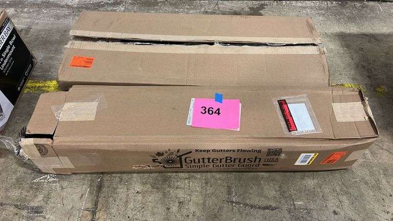 (2) BOXES OF GUTTERBRUSH SIMPLE GUTTER GUARDS - Earl's Auction Company