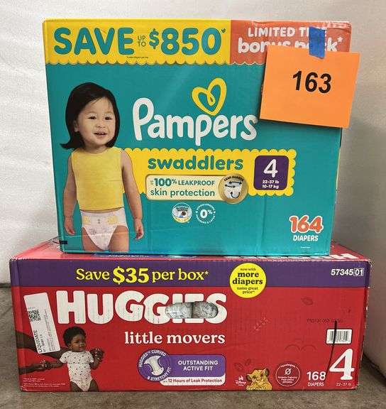 (2) BOXES OF DIAPERS - SIZE 4 - Earl's Auction Company