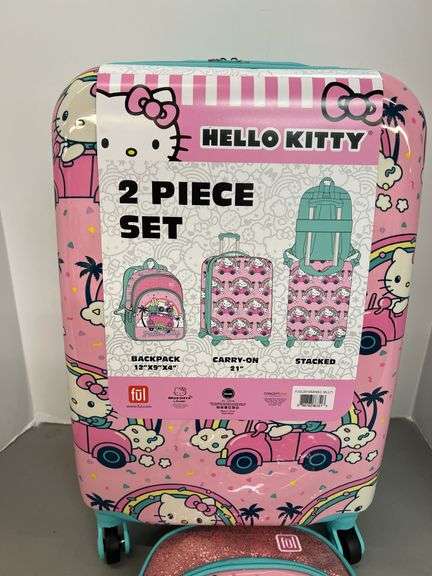 KIDS FUL 2PC HELLO KITTY LUGGAGE SET - Earl's Auction Company