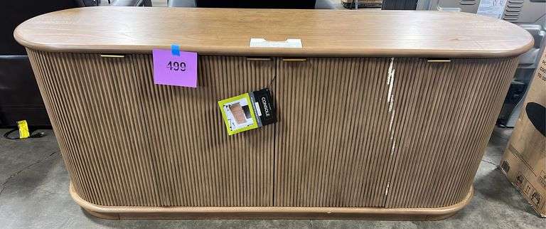 CALLEN WOOD CONSOLE - BROWN - Earl's Auction Company