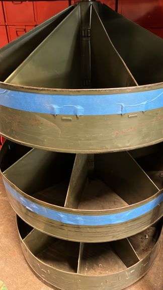 METAL INDUSTRIAL 5-TIER ROTATING STORAGE BIN UNIT - Earl's Auction Company
