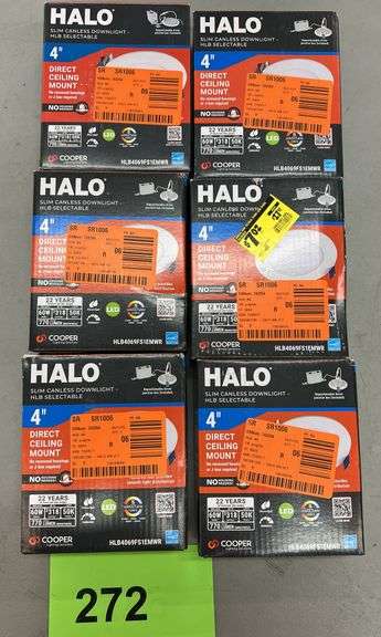 (6) HALO SLIM CANLESS DOWNLIGHTS IN BOXES - Earl's Auction Company