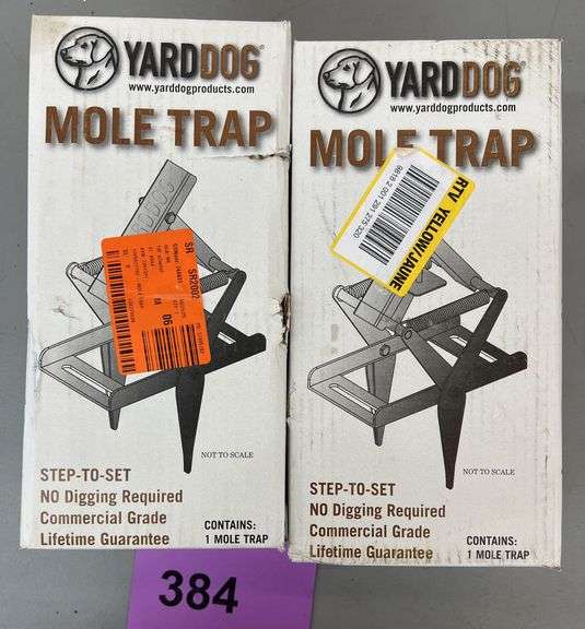 (2) YARDDOG MOLE TRAPS IN BOXES - Earl's Auction Company