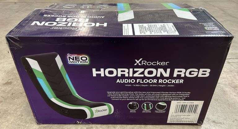 NEW XROCKER HORIZON RGB AUDIO FLOOR ROCKER IN BOX - Earl's Auction Company
