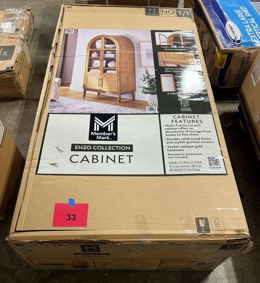 ENZO COLLECTION CABINET IN BOX - BROWN - Earl's Auction Company