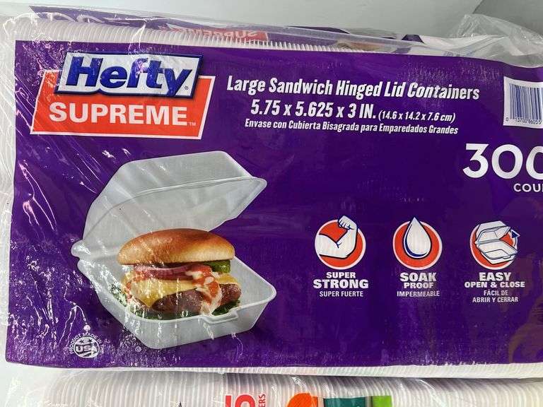 (2) PACKS OF HEFTY FOAM CONTAINERS - Earl's Auction Company
