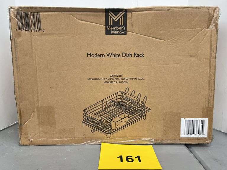 MODERN DISH RACK IN BOX - BLACK - Earl's Auction Company