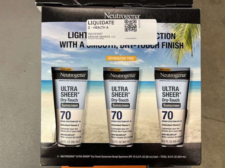 (2) BOXES OF NEUTROGENA SUNSCREEN - Earl's Auction Company