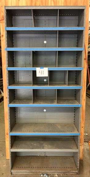 METAL INDUSTRIAL STORAGE BIN RACK - Earl's Auction Company