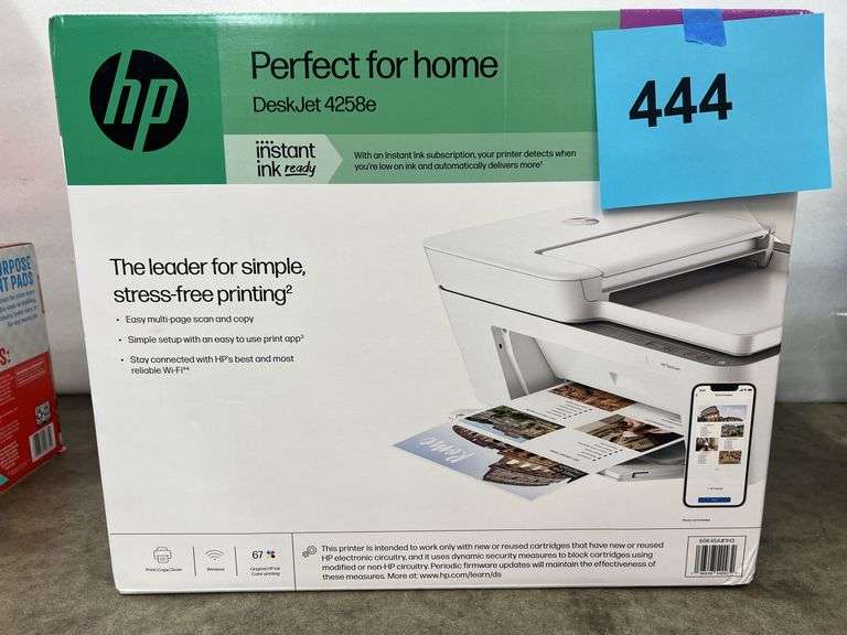 NEW HP DESKJET 4258E PRINTER IN BOX - Earl's Auction Company