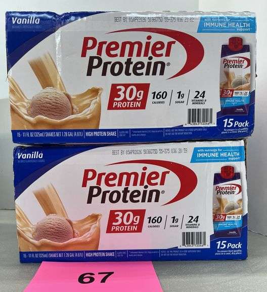 (2) BOXES OF PREMIER PROTEIN SHAKES - Earl's Auction Company